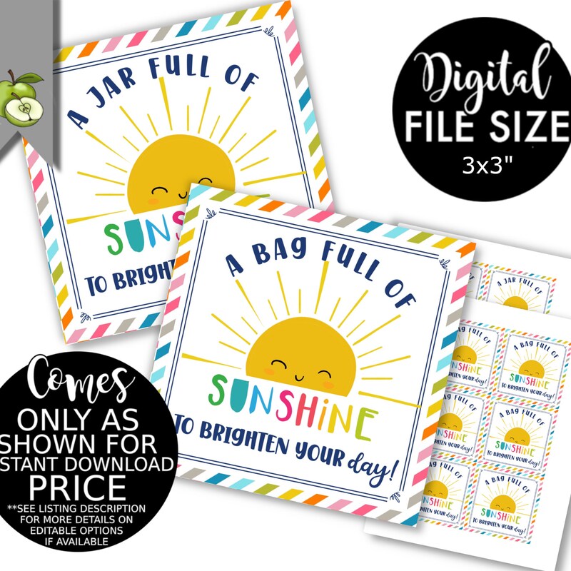Sunshine Box Printable - Etsy