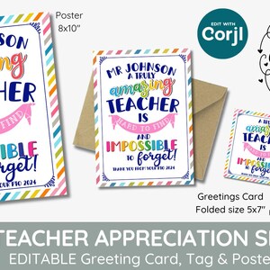 A Truly Amazing Teacher Printable Gift Card and Tag, Principal, Teacher ...