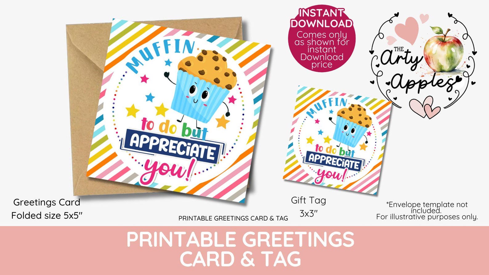 Muffin Tags, Muffin Appreciation Tags. Appreciation Gift Tag, Thank You ...