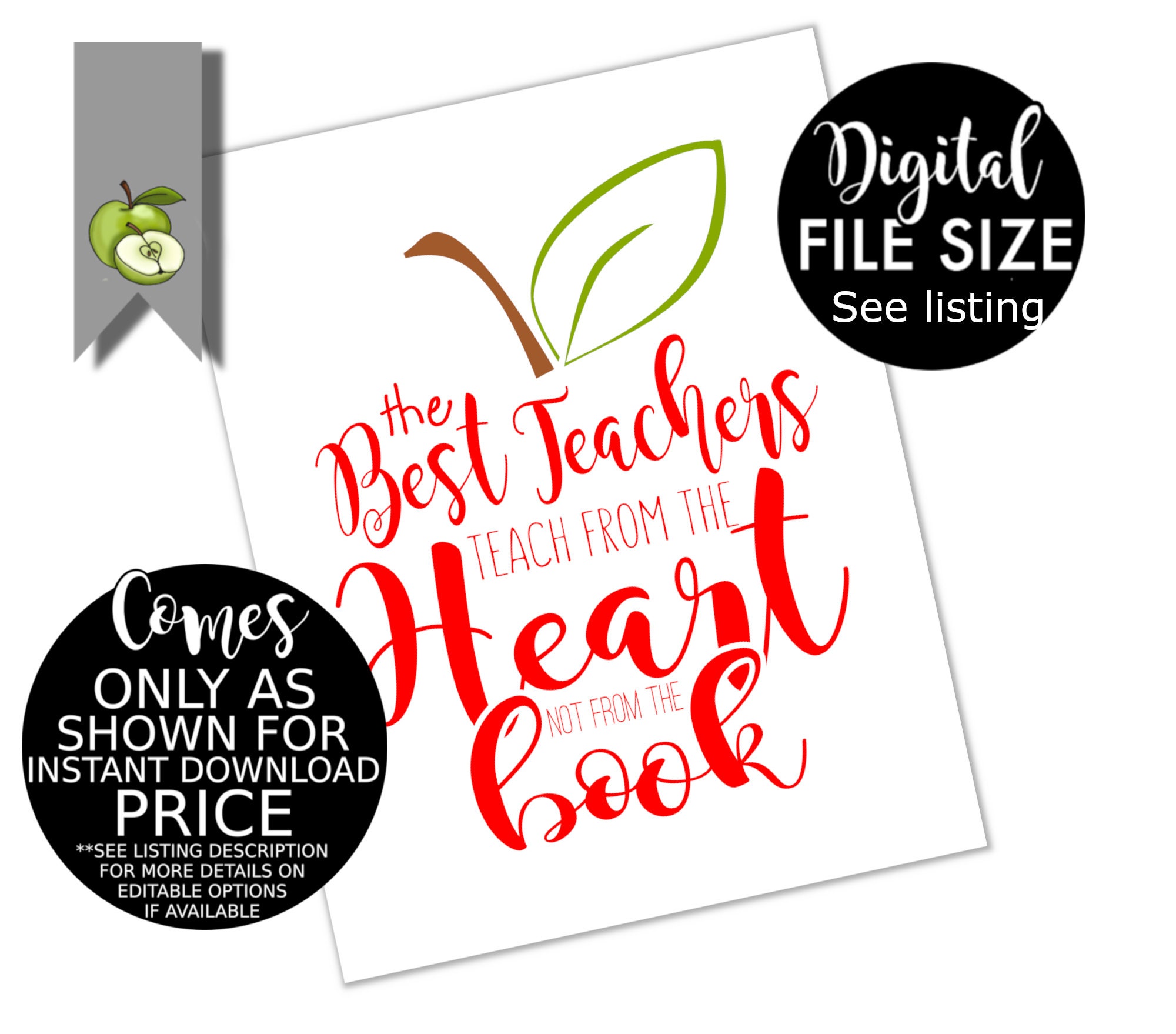 The Best Teachers Teach From the Heart Gift Teacher - Etsy Australia