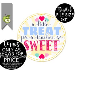 Sweet Treat Tag Teacher so Sweet Back to School Meet the - Etsy