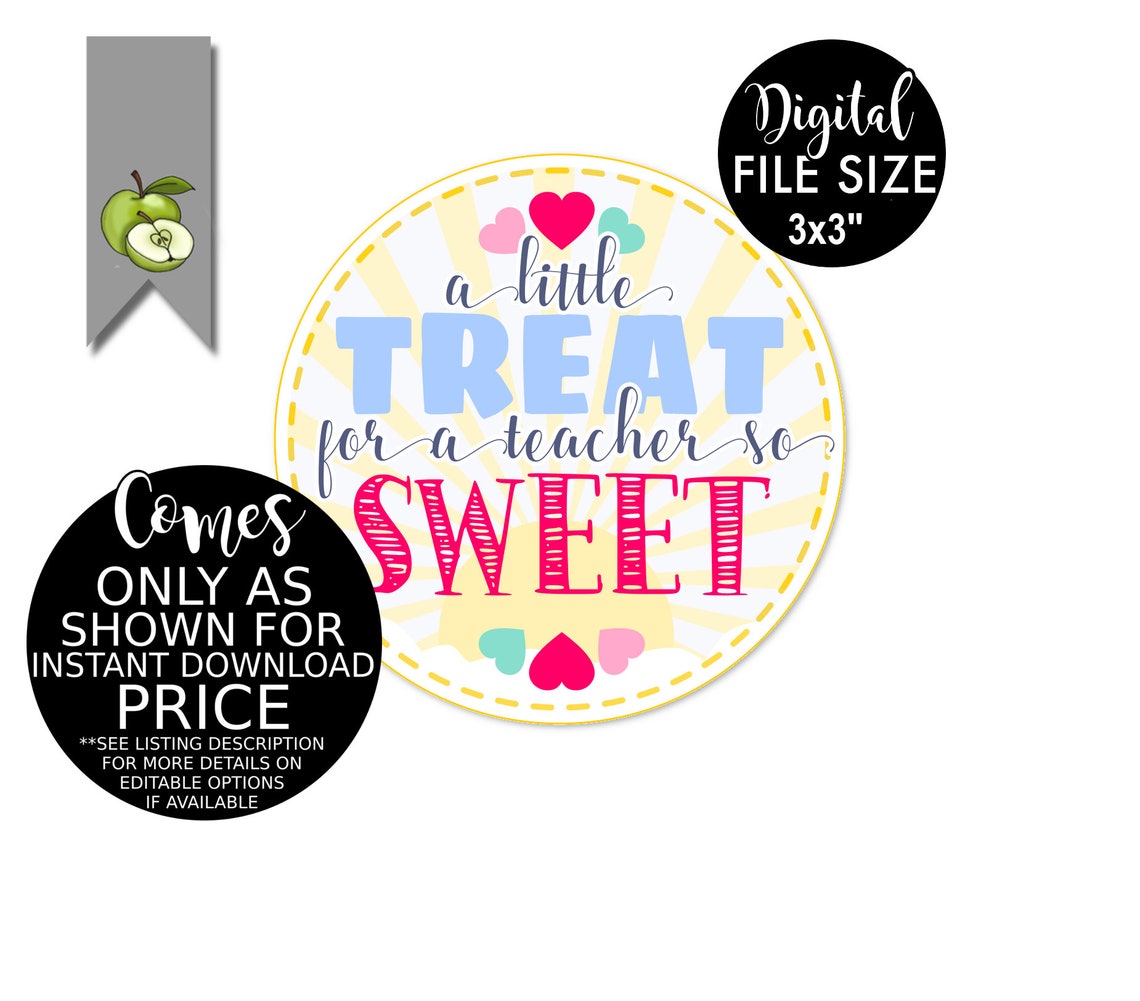 Sweet Treat Tag Teacher so Sweet Back to School Meet the - Etsy