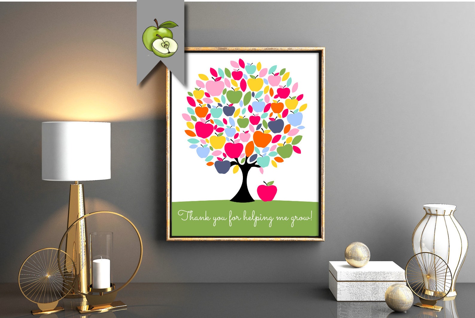 Teacher Apple Tree Printable Gift Printable Teacher - Etsy