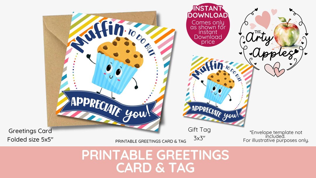 Muffin to Do but Appreciate You, Appreciation Gift Tag, Baking Gift ...