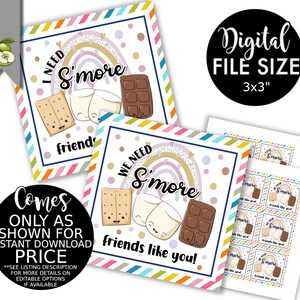 We Need S'MORE Friends Like You & I Need Smore, Campfire Treat ...