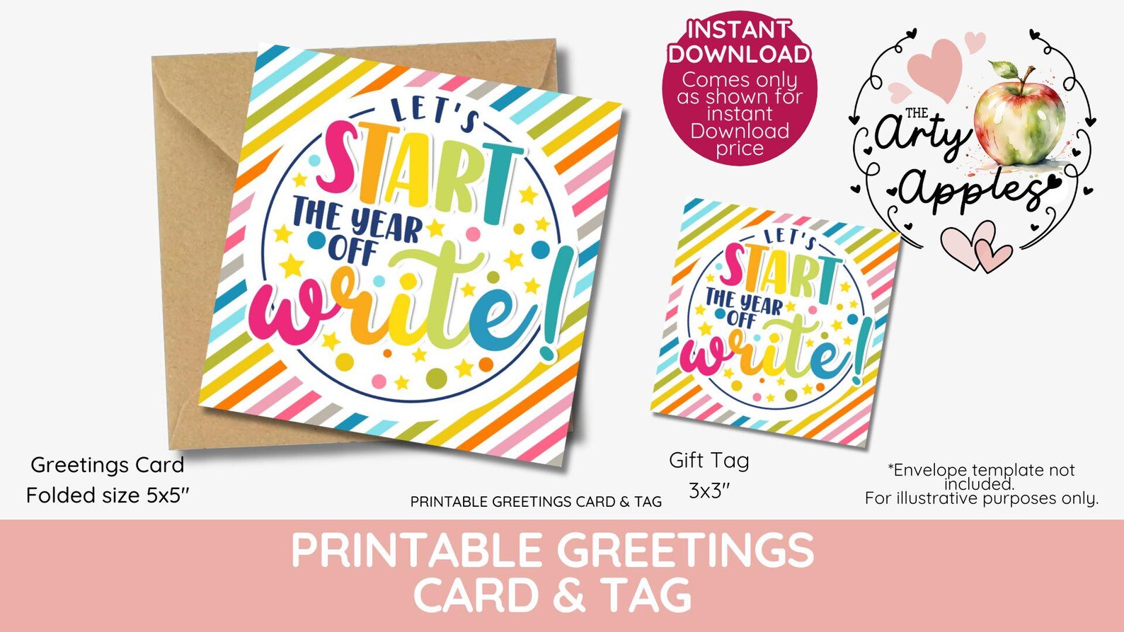 Let's Start the Year Write, Back to School Pencil Favor Gift Tag & Card ...