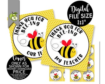 Thank You for Bee-ing a Great Teacher - Etsy