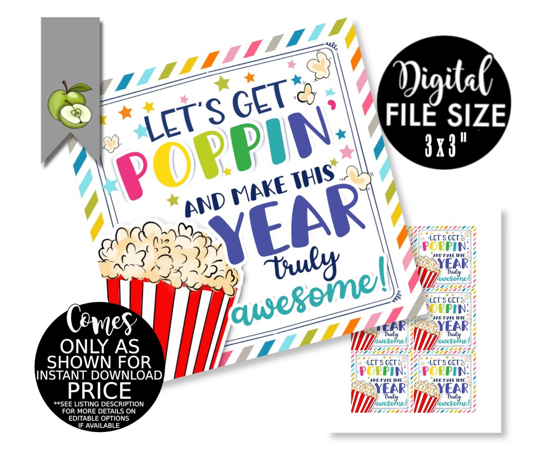 PRINTABLE Let's Get 'poppin' and Make This School Year Truly Awesome ...