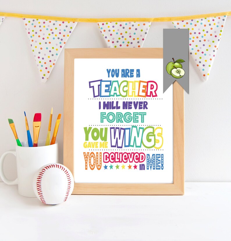 Teacher you gave me wings teacher Appreciation gift best | Etsy