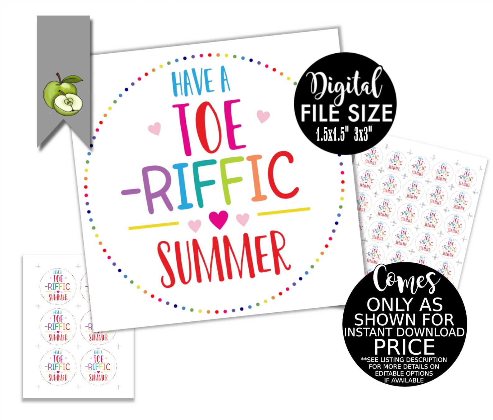 Have a Toe-riffic Summer Nail Polish Gift Tags Teacher - Etsy