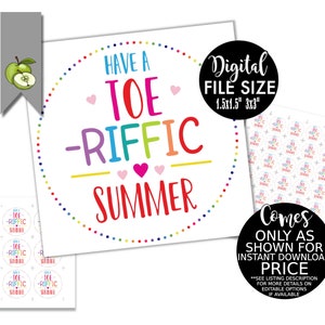 Have a Toe-riffic Summer Nail Polish Gift Tags Teacher - Etsy