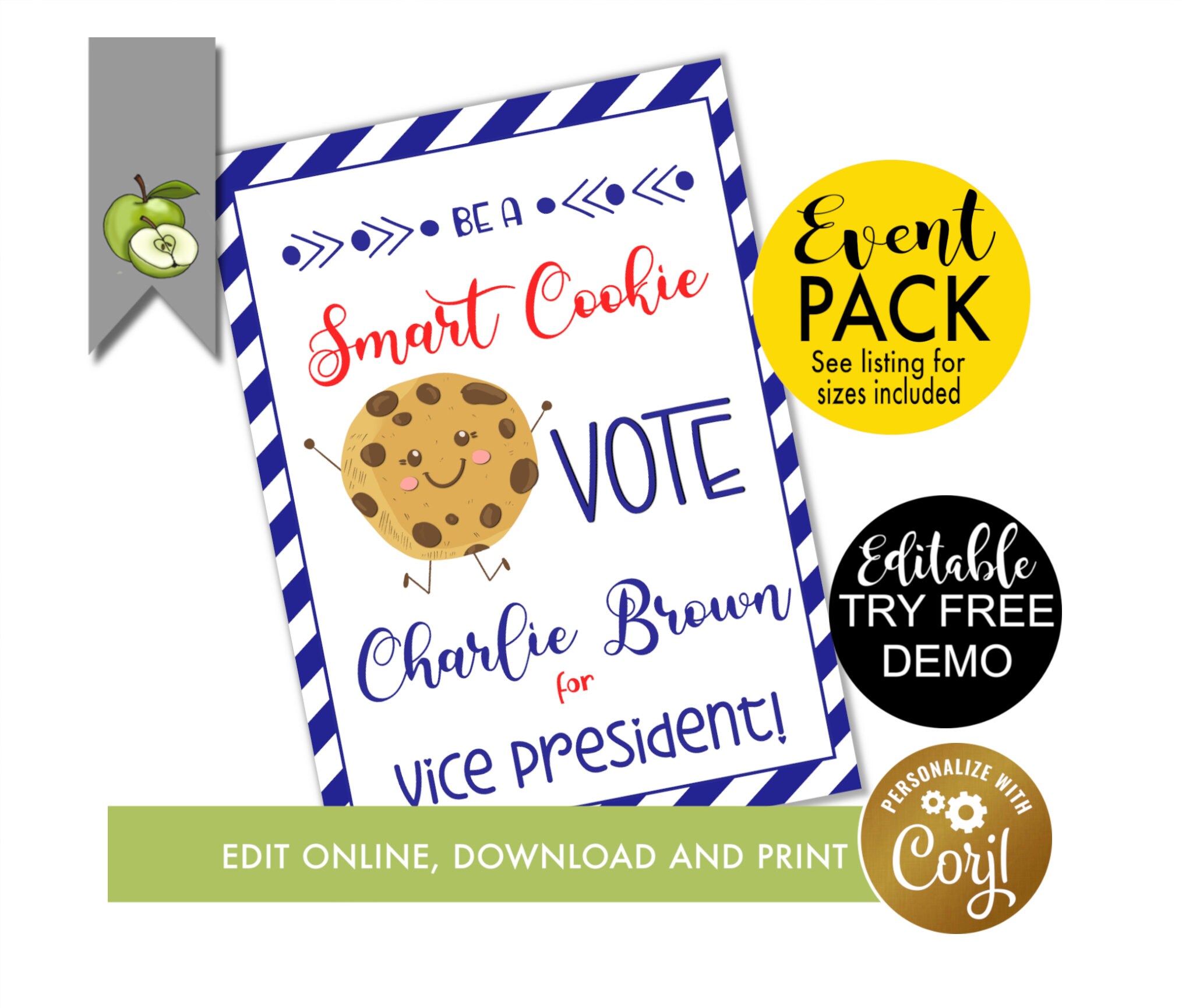 Cookie Class Voting Flyer Class President Vice President - Etsy