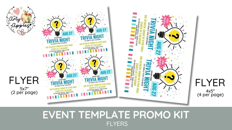 Trivia Night Flyer, Quiz Event, PTA PTO Printable (digital Template) - Etsy