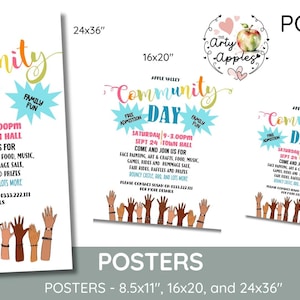 Editable Community Day Flyer Template, Digital Download Block Party ...