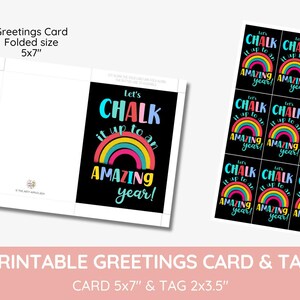 Lets Chalk It up to an Amazing Year Gift Tag & Card, End of Year ...