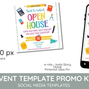 EDITABLE Back to School Open House, PTO Meet the Teacher, School ...