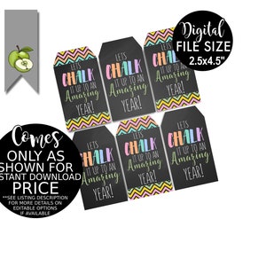 Lets Chalk It up to an Amazing Year Gift Tag End of Year | Etsy