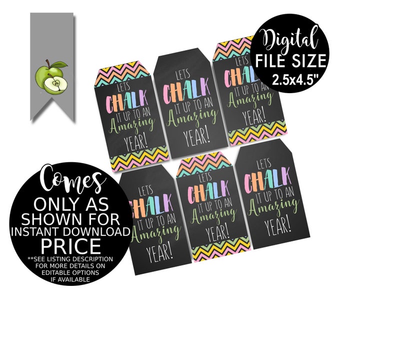 Lets Chalk It up to an Amazing Year Gift Tag End of Year - Etsy