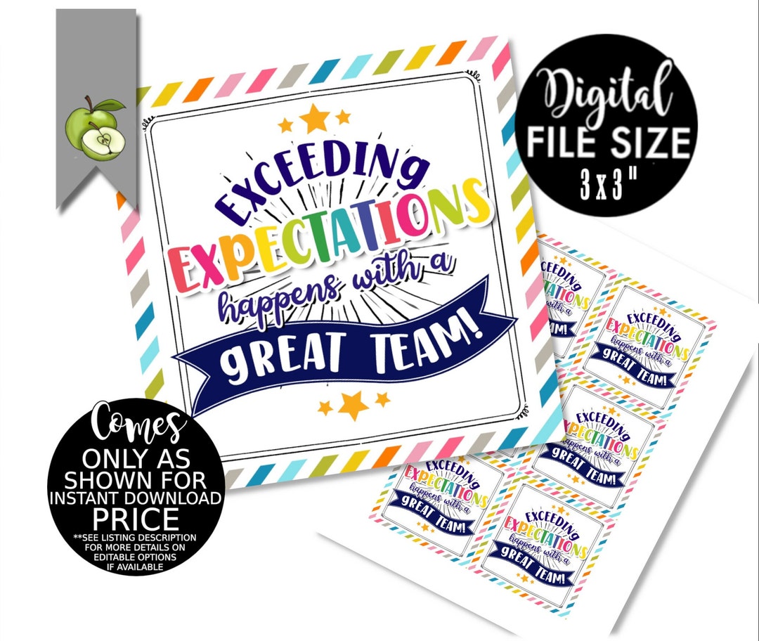 Great Team, Motivational Team Gift Tag Set, KEY to Our Success ...
