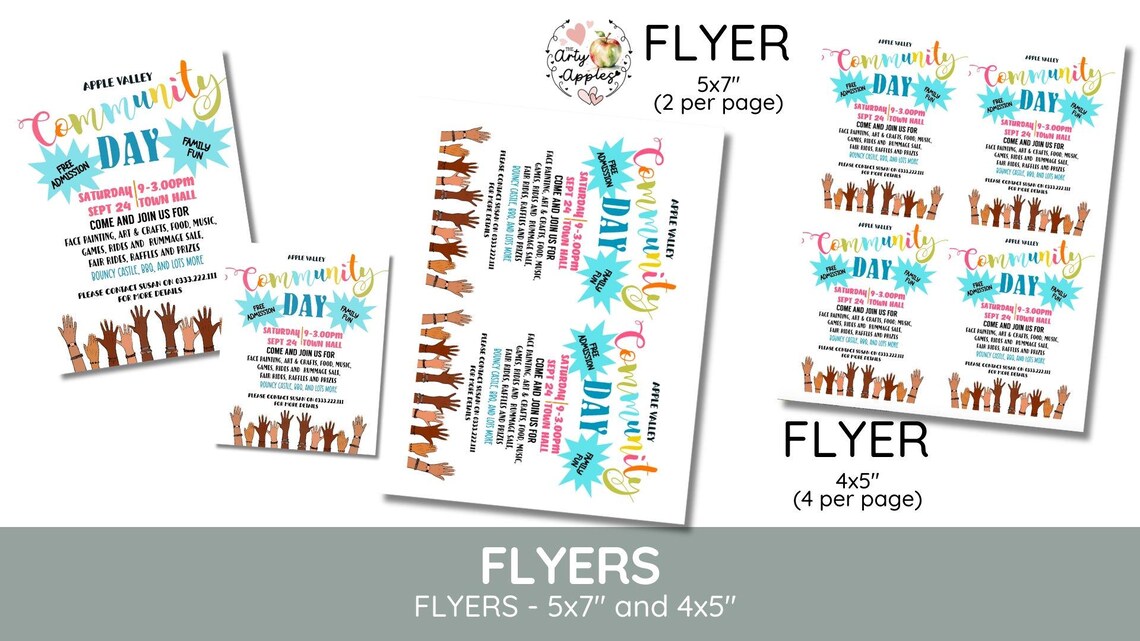 Editable Community Day Flyer Template, Digital Download Block Party ...