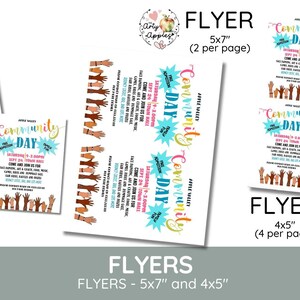 Editable Community Day Flyer Template, Digital Download Block Party ...