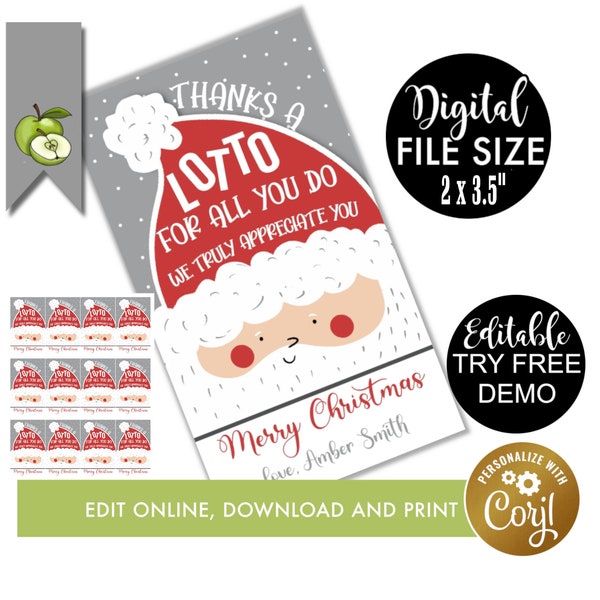 Lotto Christmas Tag - Etsy