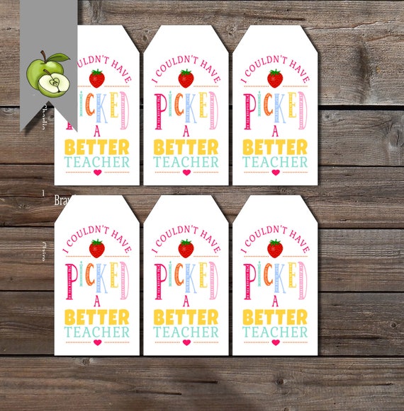 Items similar to I couldn't have PICKED a better teacher, Strawberry ...