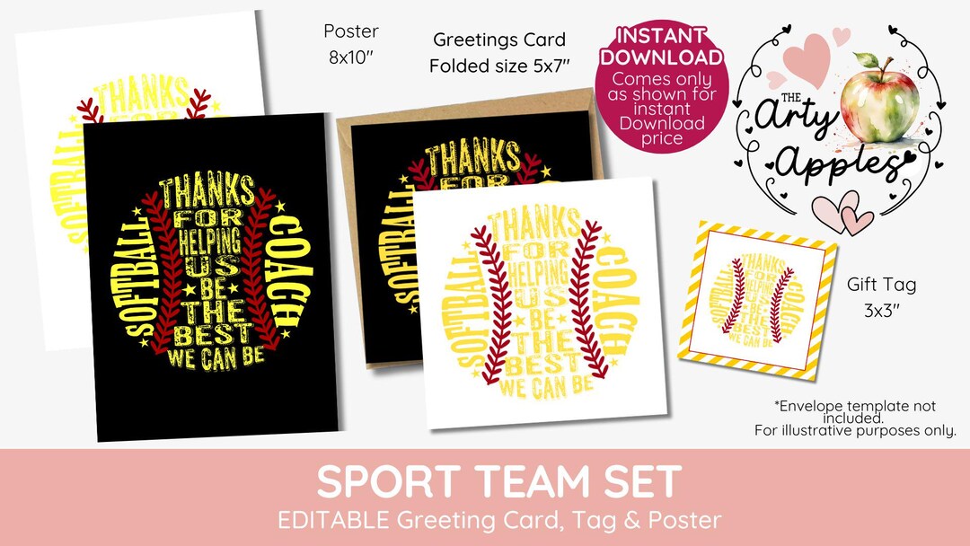 Softball Coach Appreciation Gift, Coach Signing Board, Thanks for ...