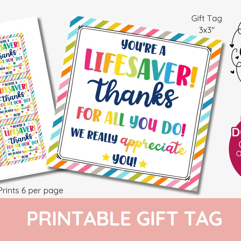 Lifesaver Thank You - Etsy