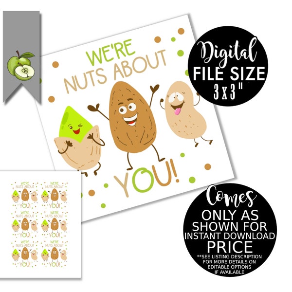 Were Nuts About You Stickers - Etsy
