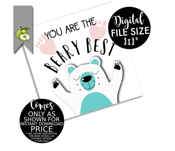 You Are the Beary Best Gummy Bears Teacher Appreciation - Etsy