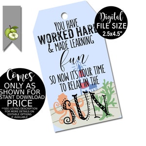 You Have Work Hard Gift Tags Made Learning Fun Relax in the - Etsy