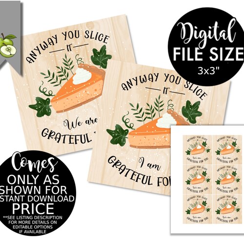 Anyway You Slice It We Are Very Grateful for You Sign - Etsy