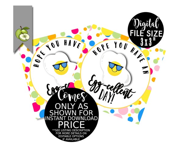 Hope You Have an Egg-cellent Day Gift Tag Egg-cellent Summer | Etsy UK