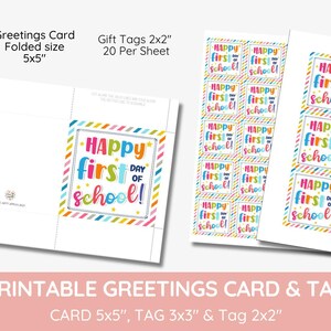 Back to School Teacher Gifts Printable Happy First Day of School Gift ...