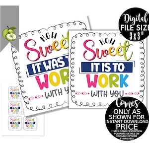 How Sweet It is to Work With You Sweet Cone Gift Tag, Candy, Colleague ...