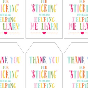 Thank You for Sticking With Me and Helping Me Learn Gift Tag - Etsy