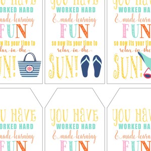 You Have Worked Hard Gift Tags Made Learning Fun Summer Sun - Etsy