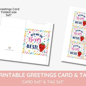 You Are the Berry Best Gift Tag, Thank You, Strawberry Teacher ...