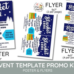 Editable Blanket Drive Poster, Editable Blanket in Need, Homeless Flyer ...