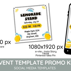 Editable Lemonade Stand Flyer, Template Lemon Sale & Menu Sign ...