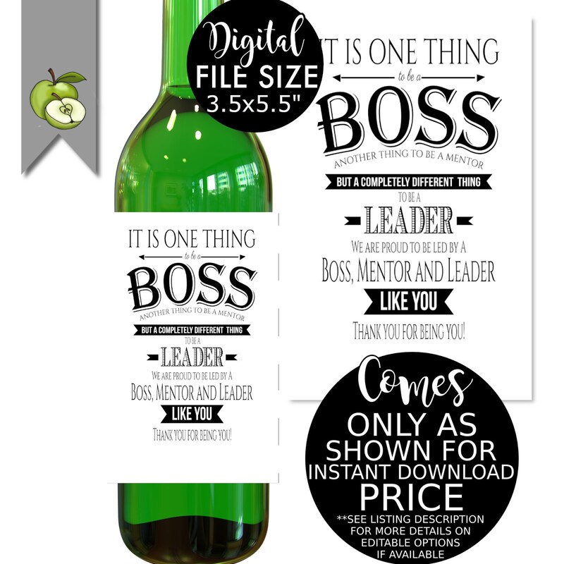 Farewell Boss Wine - Etsy UK