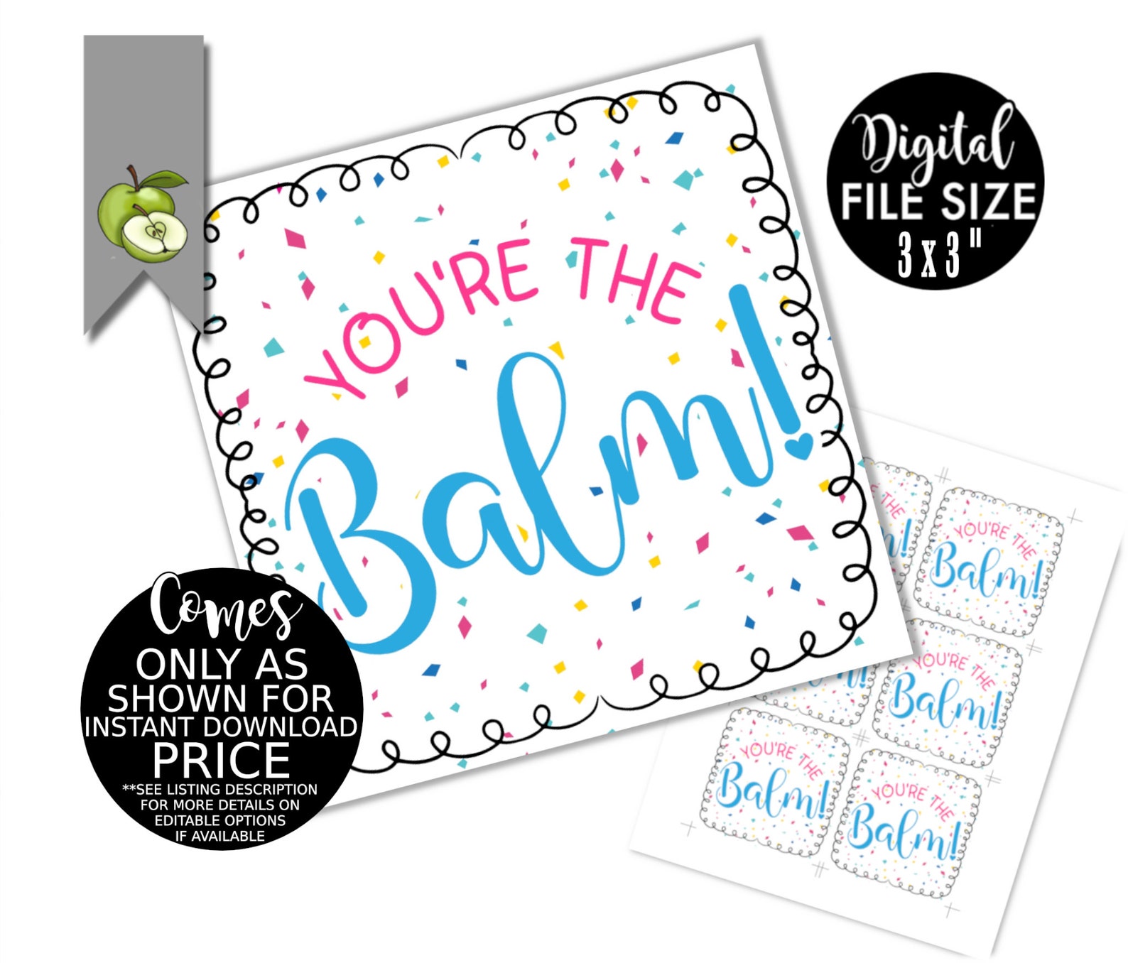 You're the Balm Gift Tags Teacher Gift Tag Mother's - Etsy