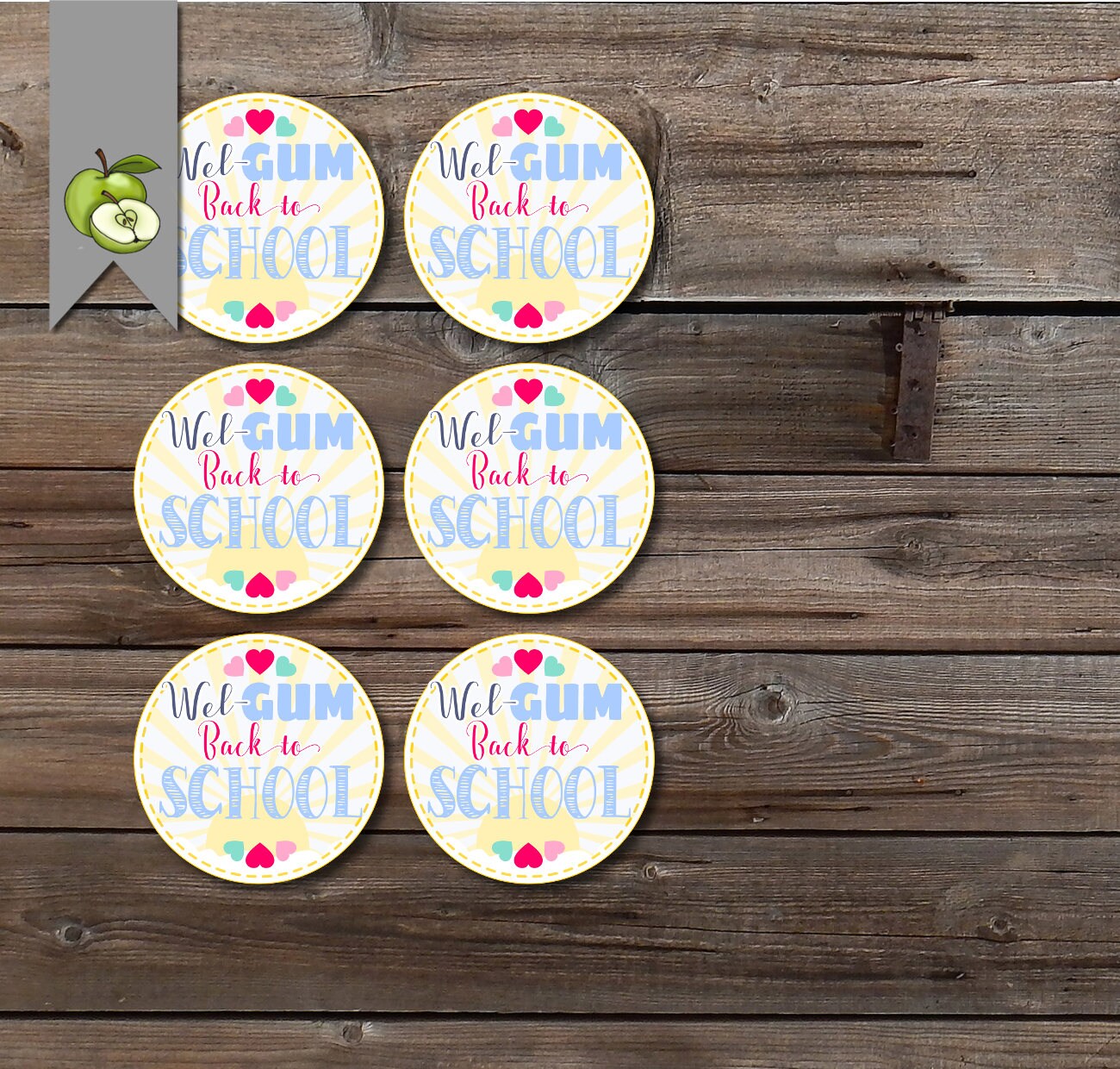 Welcome back to school gum tag sweet treat teacher so | Etsy