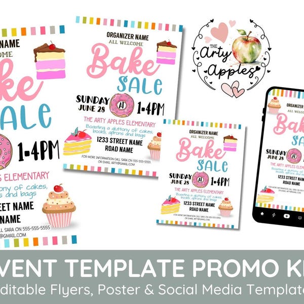Cake Sale Poster Template - Etsy UK