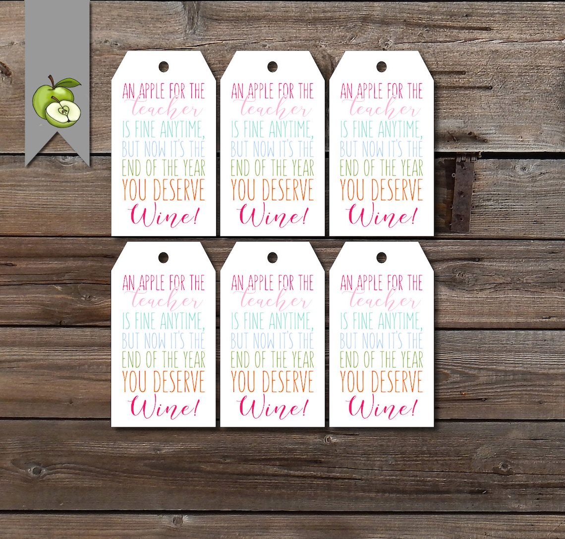 Teacher Wine Gift Tag Funny Quote for Teacher Wine Wine | Etsy