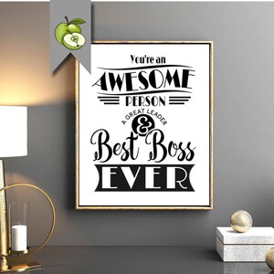 Best Boss Ever Printable Boss Gift Awesome Boss Best Boss - Etsy