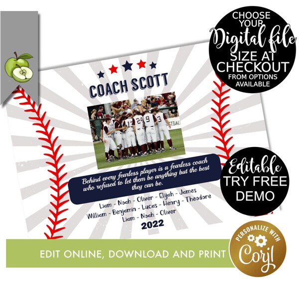 Baseball Coach - Etsy
