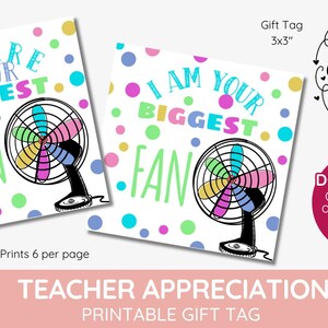 Biggest Fan Teacher Appreciation Hand Fan – Rainbow Pocket Fan ...