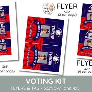 Editable Election Baseball Campaign Poster, Class Voting Flyer, Class ...